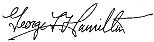 M.W. George F. Hamilton's President's Day Message - Massachusetts ...